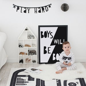 Kids Scandinavian Art, Baby Boy Nursery Art, Prints for Nursery, Poster ...