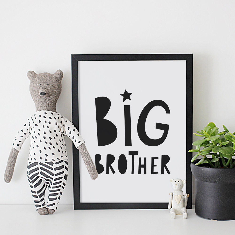 Big Brother Nursery Print Scandinavian Print Printable Wall | Etsy