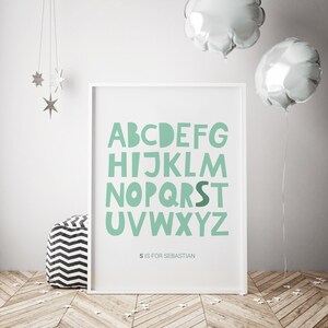 Custom Print Alphabet Wall Art, Personalized Name Print, Kids Room ...