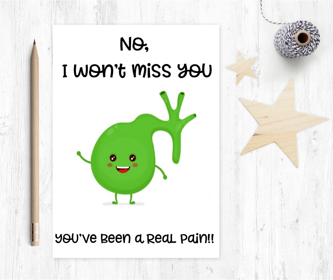 Funny Gallbladder Removal Get Well Card - Etsy UK