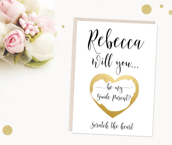 Will You Be My Guide Parent Card Guide Parent Scratch Card | Etsy