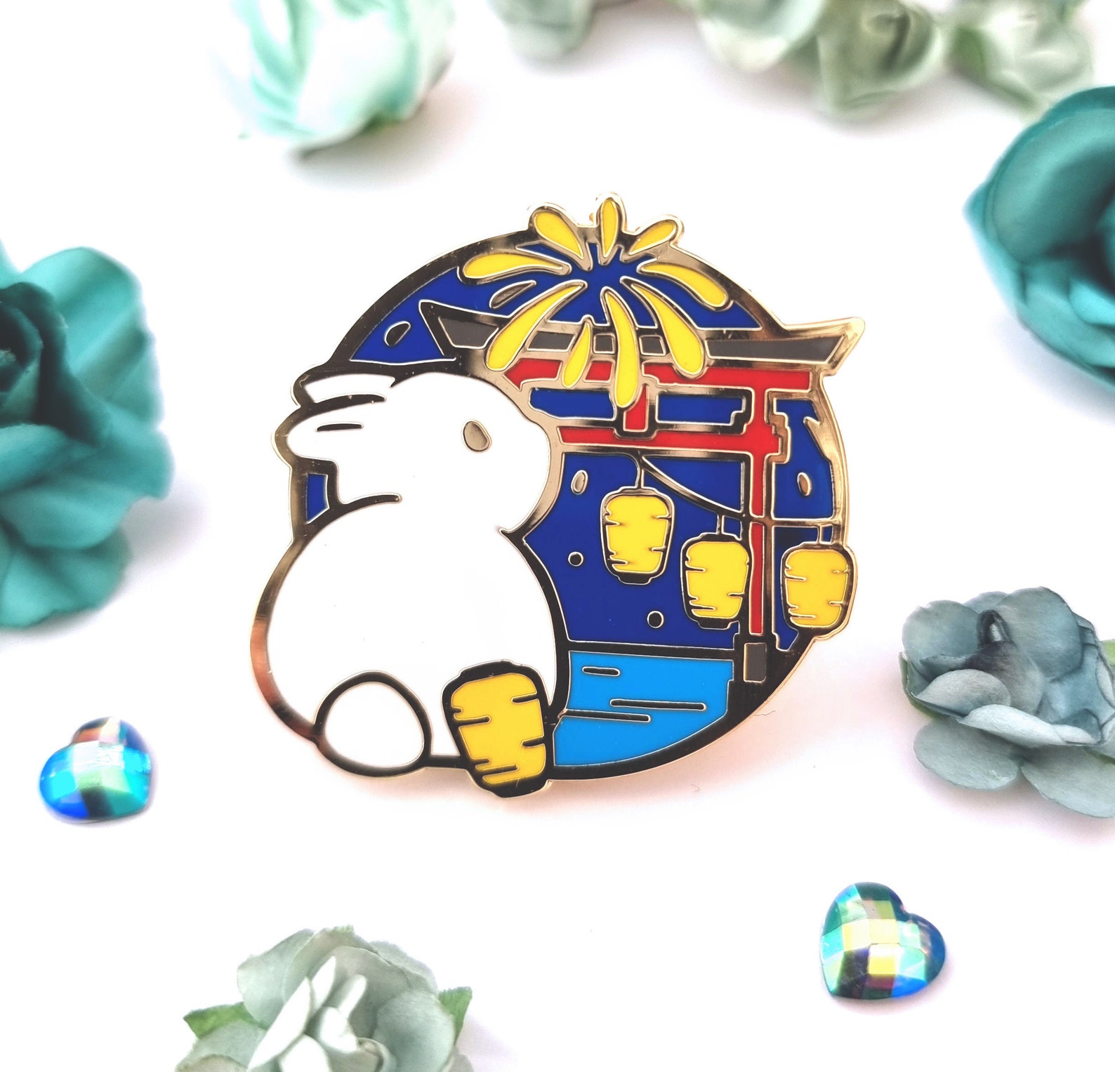 Cute Bunny Enamel Pin, Cute Enamel Pin, Enamel Pins, Seasons, Pastel ...