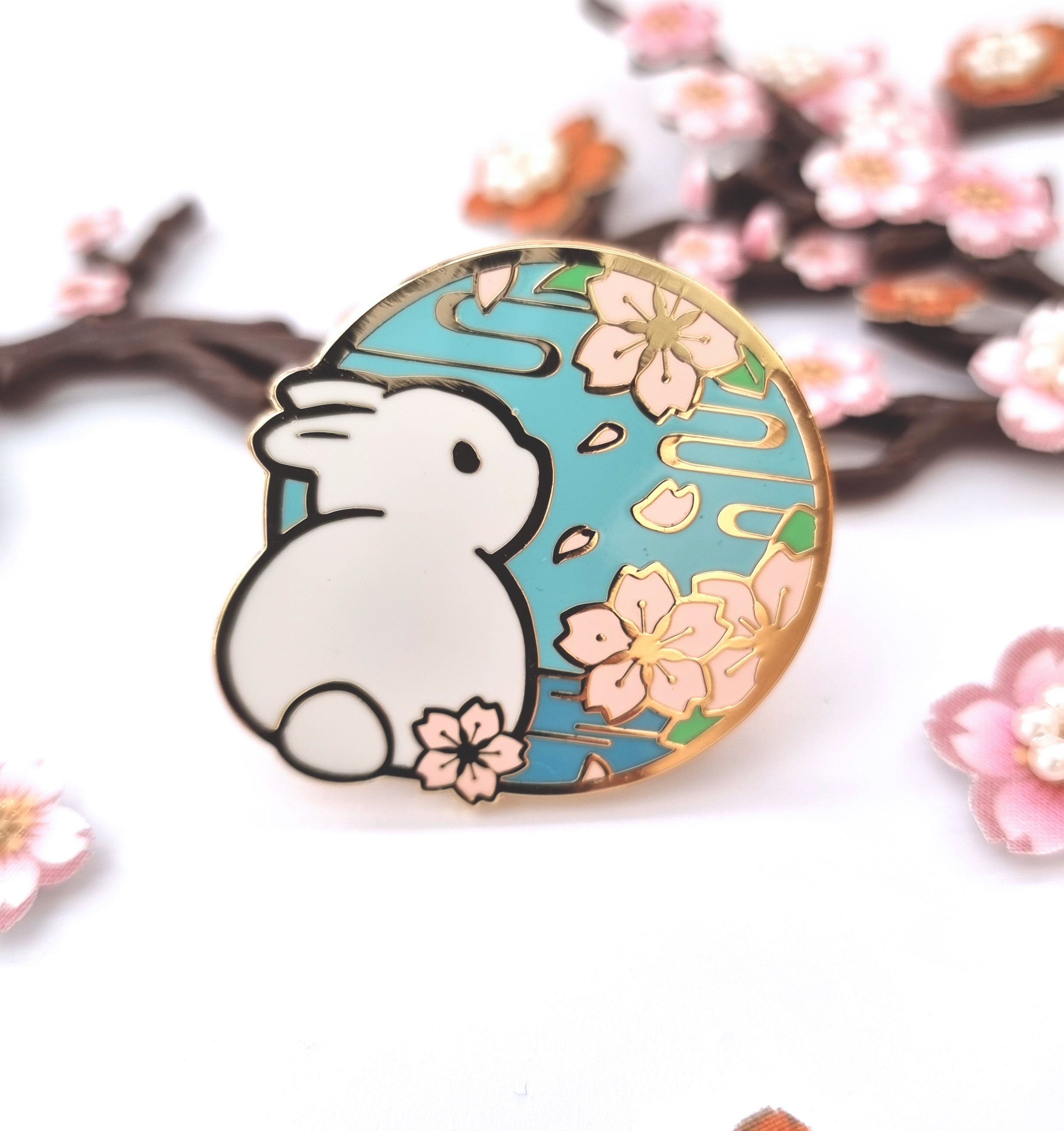 Cute Bunny Enamel Pin, Cute Enamel Pin, Enamel Pins, Seasons, Pastel ...