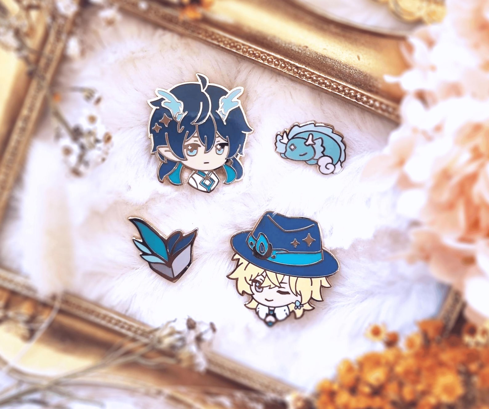 Honkai Star Rail Aventurine and Dan Heng Imbibitor Lunae Enamel Pin ...