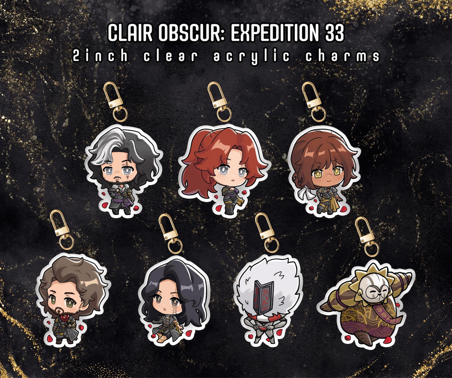 Clair Obscur: Expedition 33 Acrylic Charms - Featuring Gustave, Maelle ...