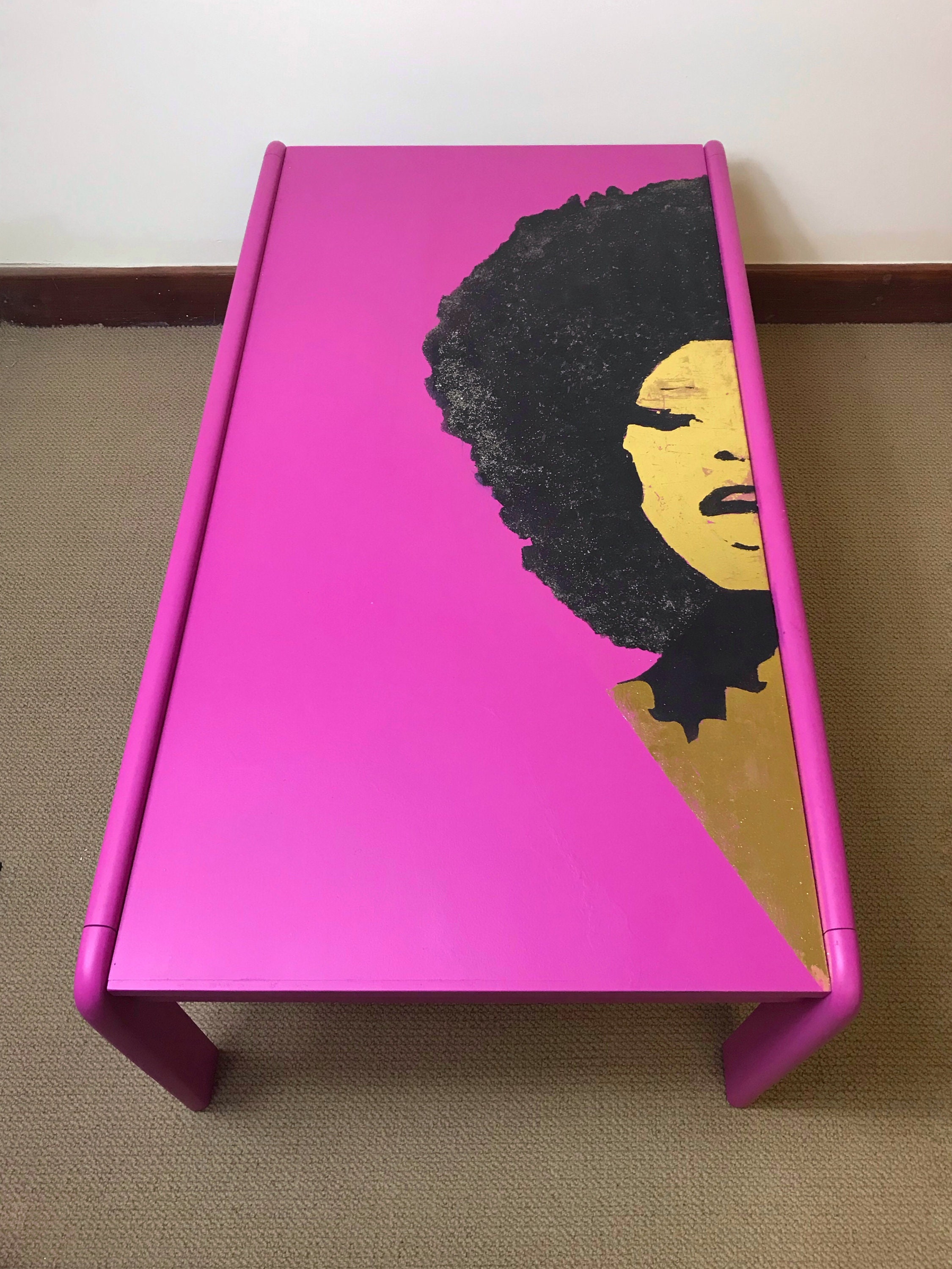 Betty Davis / Betty Mabry Pop Art Hot Pink and Black Coffee Table - Etsy UK