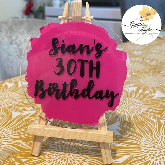 Personalised Business Social Media Sign Clear Acrylic - Etsy UK