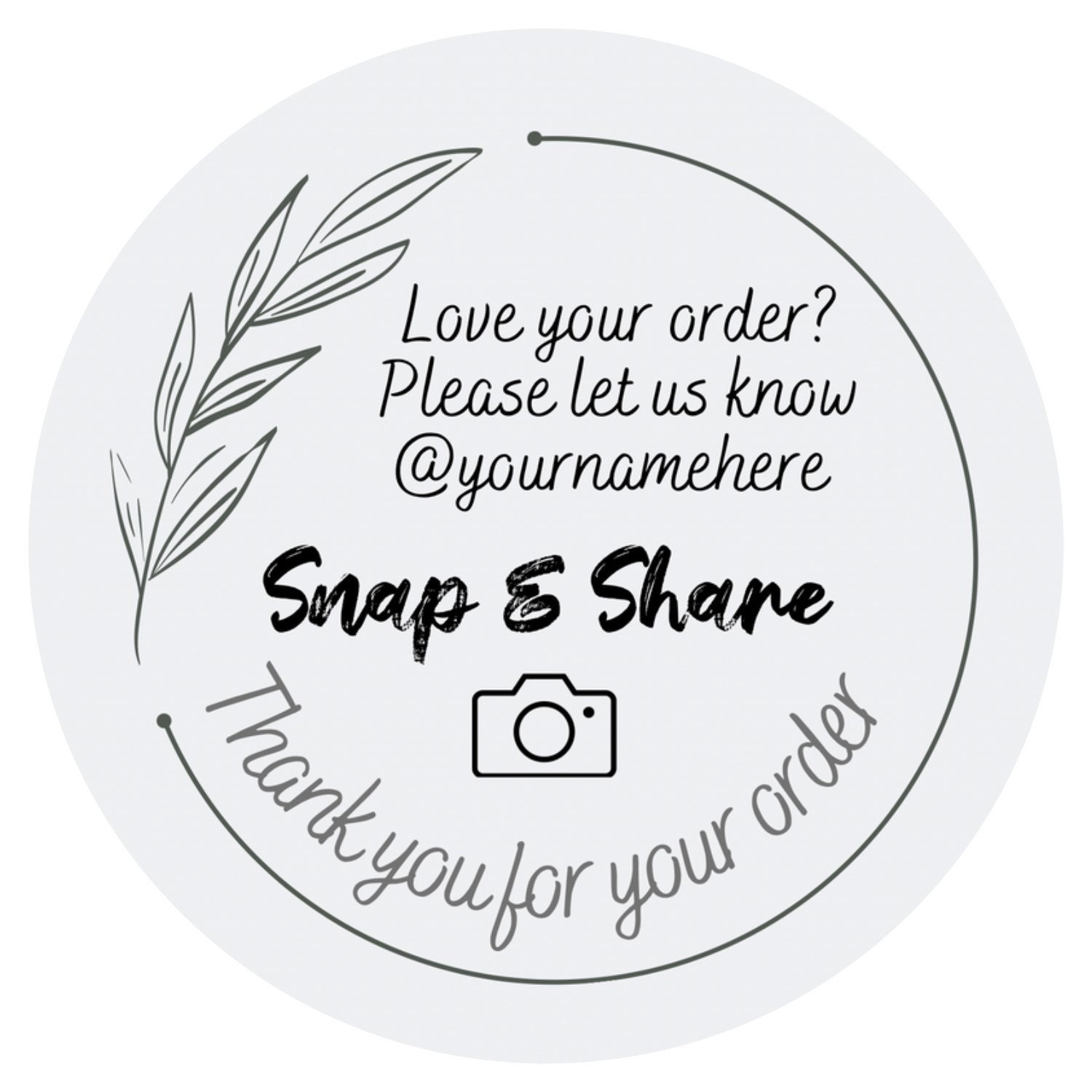 Personalised Snap and Share Stickers Business Stickers - Etsy UK