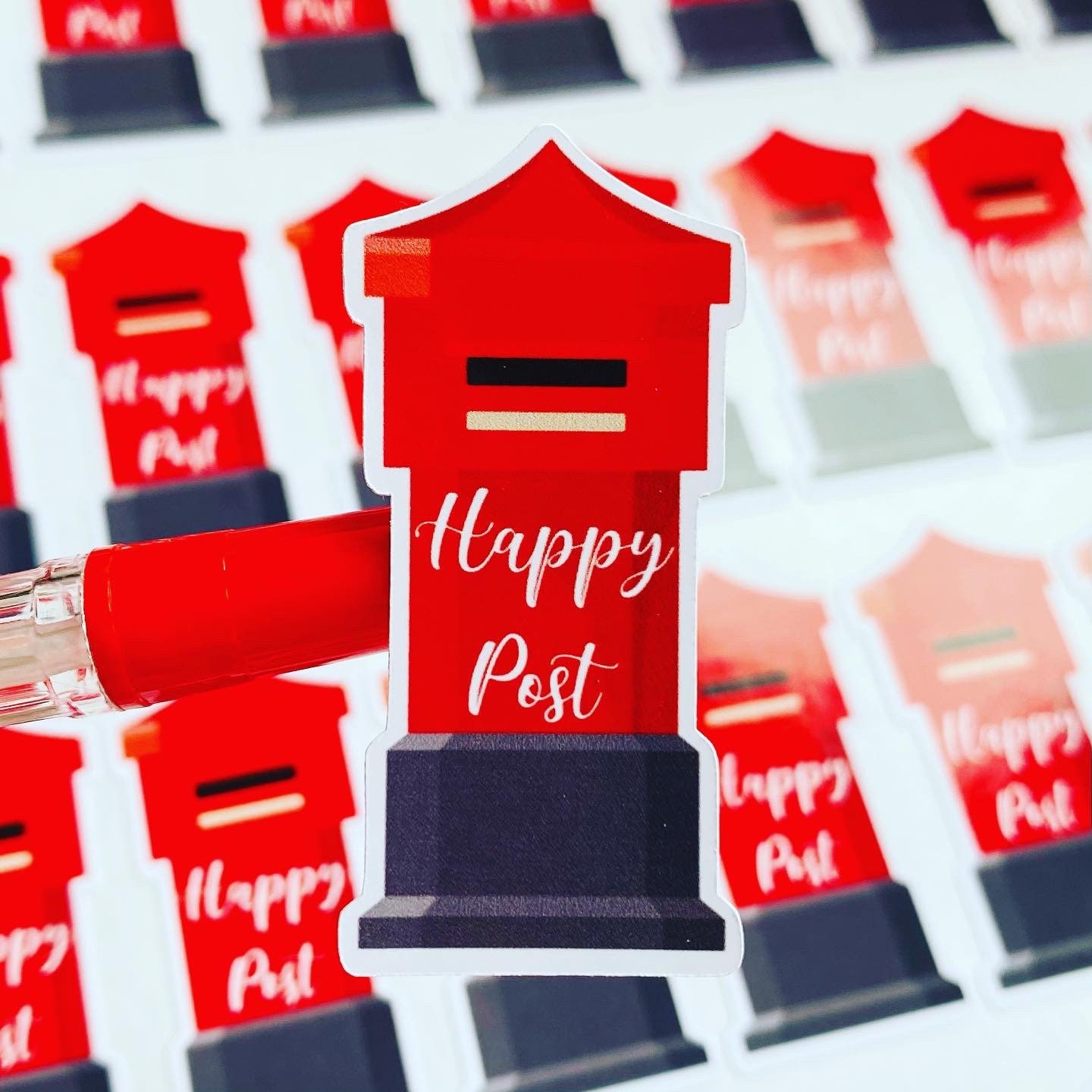 Happy Post Stickers Glossy Finish Business Stickers | Etsy