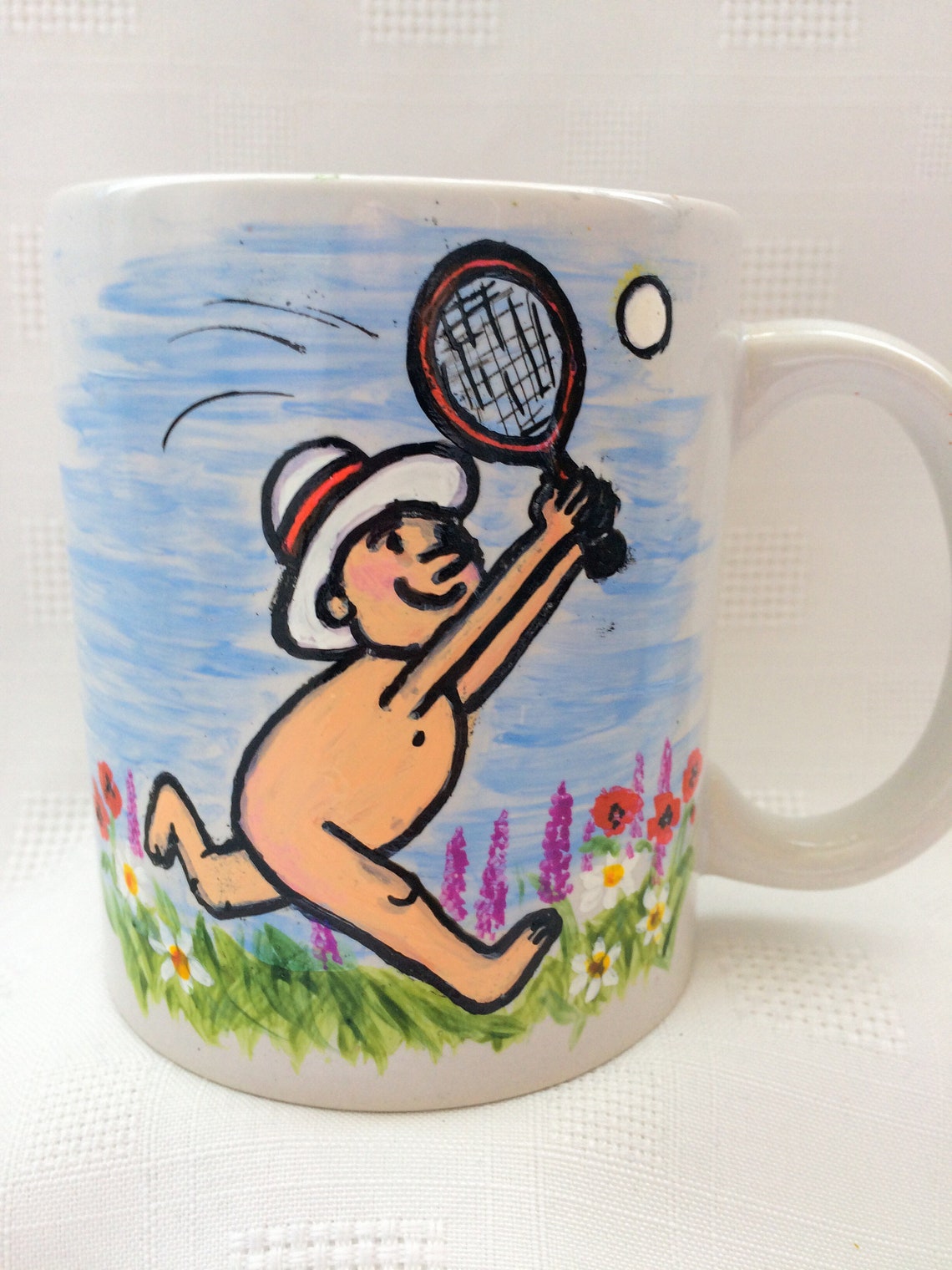 Cartoon Tennis Mug Quirky Mug for Tennis Lover/player Funny | Etsy