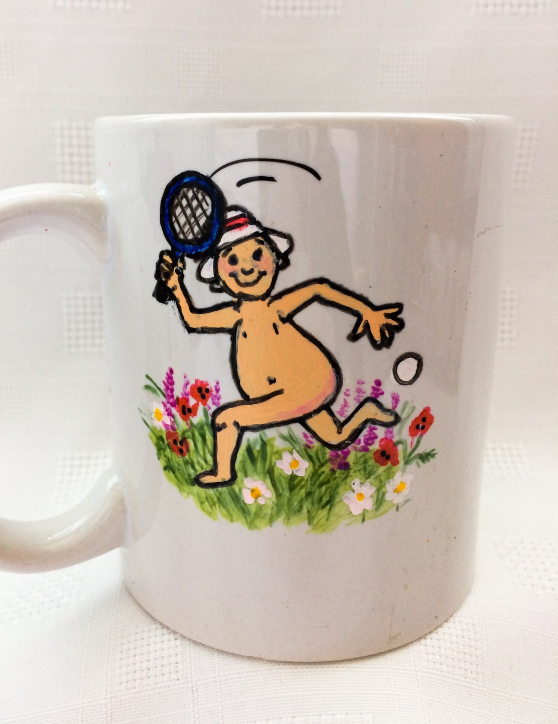 Cartoon Tennis Mug Quirky Mug for Tennis Lover/player Funny | Etsy