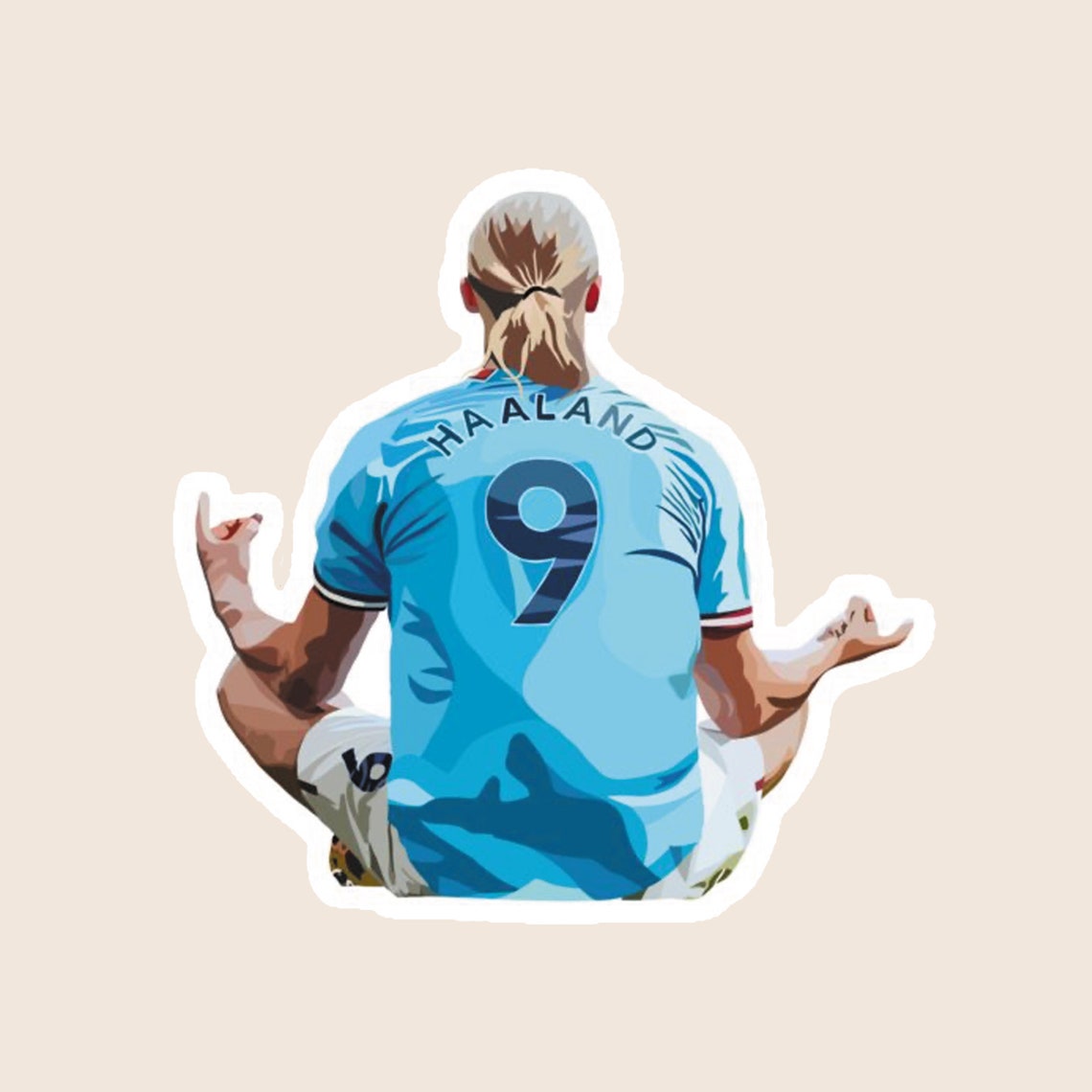 25% OFF Earling Haaland Football Celebration Sticker, Manchester City ...