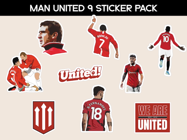 25% OFF Manchester United Football Vinyl Sticker Pack, Gunners Stickers ...