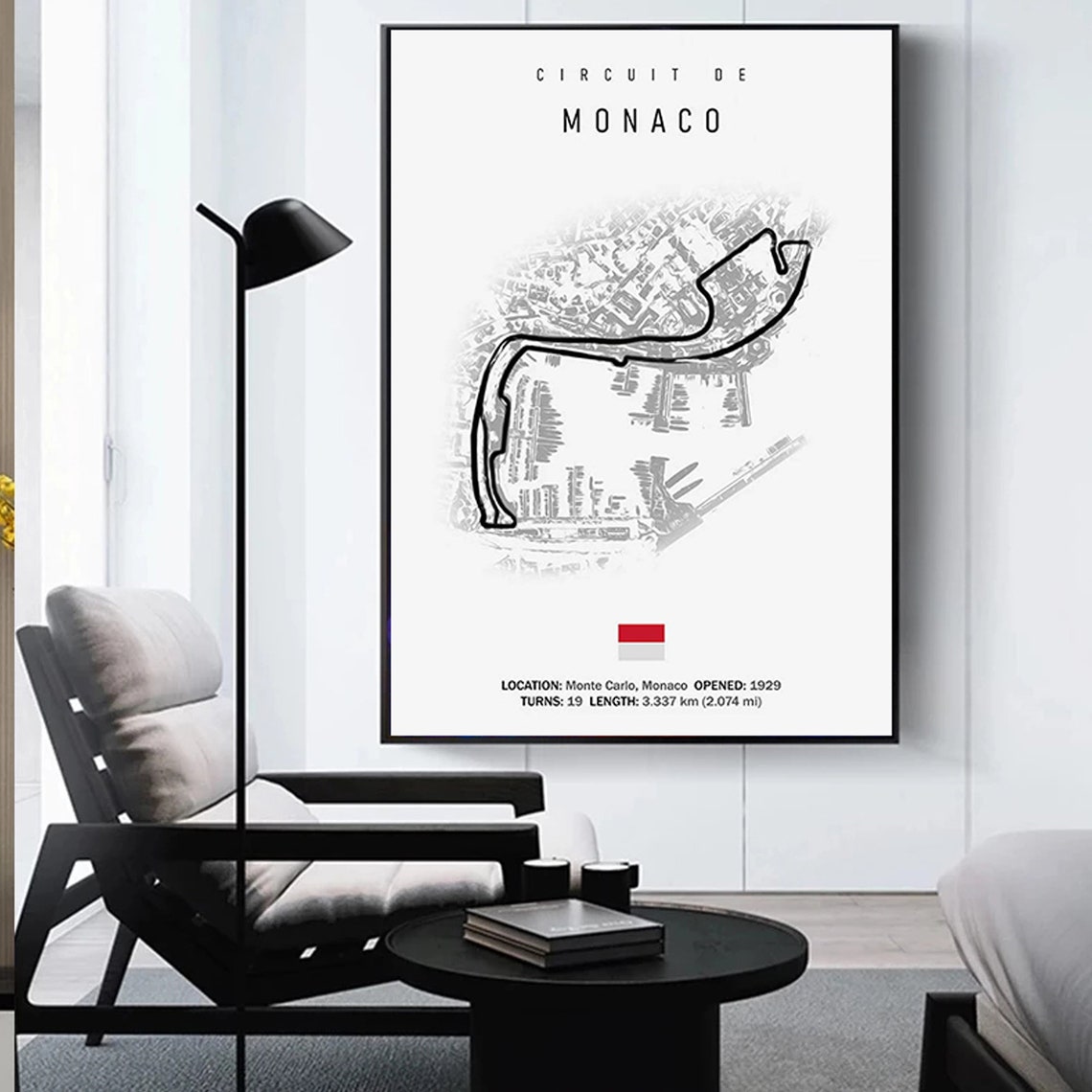 Monaco Circuit Print, Formula One, Circuit De Monaco, Monte Carlo ...