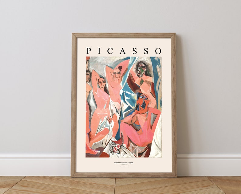 Picasso Print . Les Demoiselles D'avignon . Cubism Picasso Poster ...