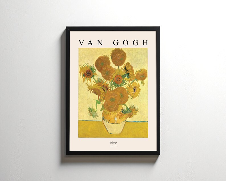 Vincent Van Gogh Sunflowers . Van Gogh Poster Print . Sunflowers ...