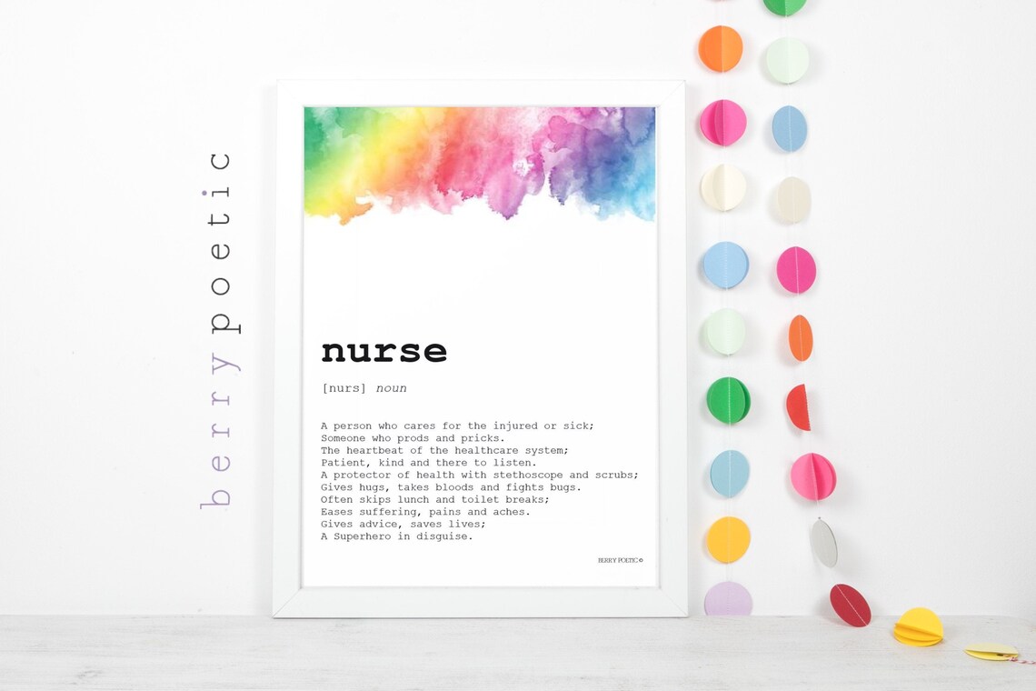 A4 Nurse Definition Poem Print, Dictionary Style - Etsy