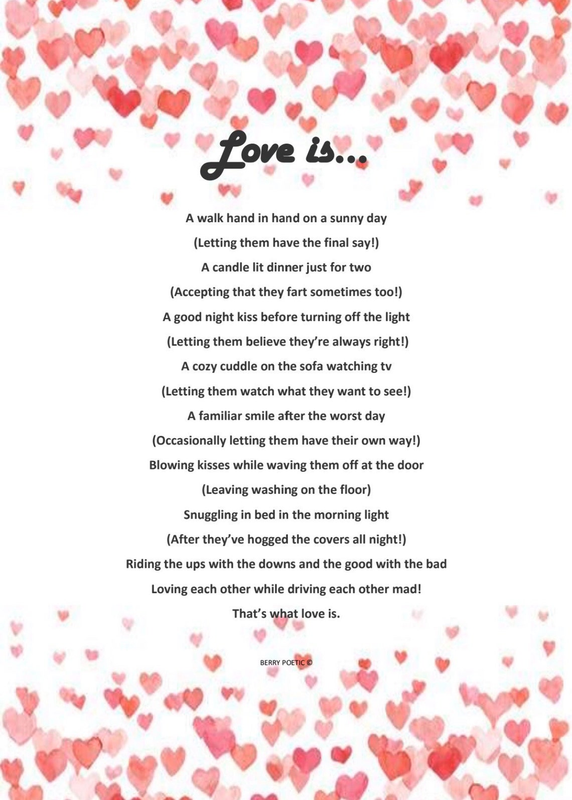 Love is Poem, Love Poem, Love Gift, Boyfriend, Girlfriend, Husband ...