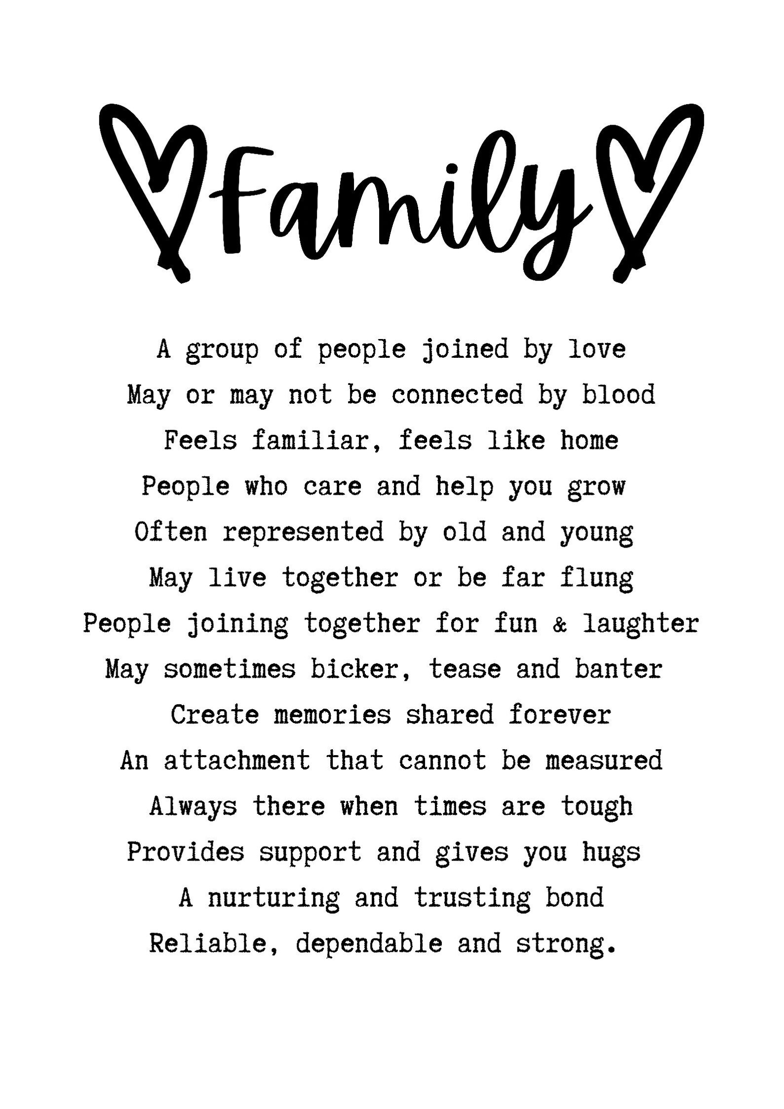 Family Poem Print Family Gift Family Love Wall Art Home Prints family-poem-print-family-gift-family-love-wall-art-home-prints
