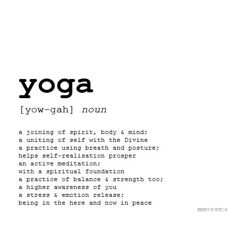 YOGA Poem Print Postcard, Inspirational Poem Card, Inspirational ...