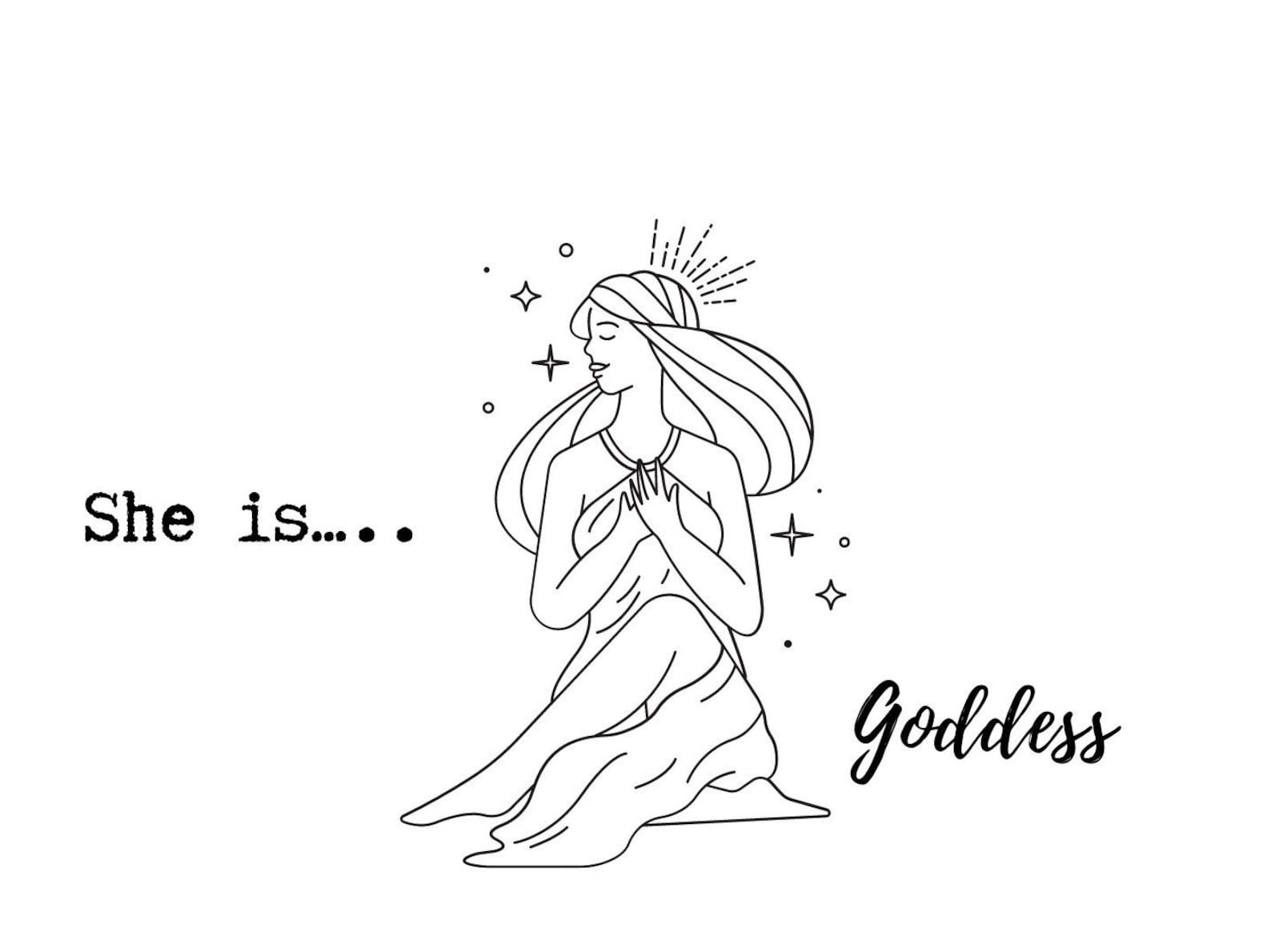 PDF She Is...goddess Poem Print, Female Empowerment, Affirmation Print ...