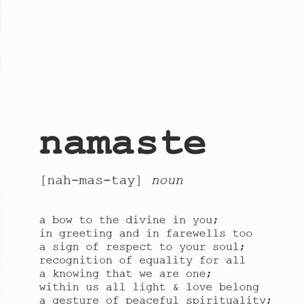 Namaste A4 Print Dictionary Definition Print Inspirational - Etsy