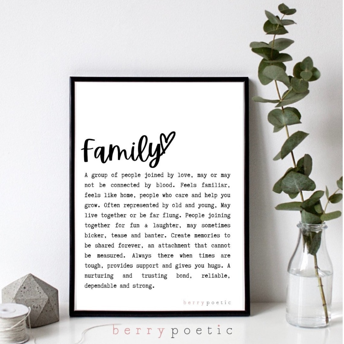 Family Poem Print, Family Gift, Family Love, Wall Art, Home Prints ...