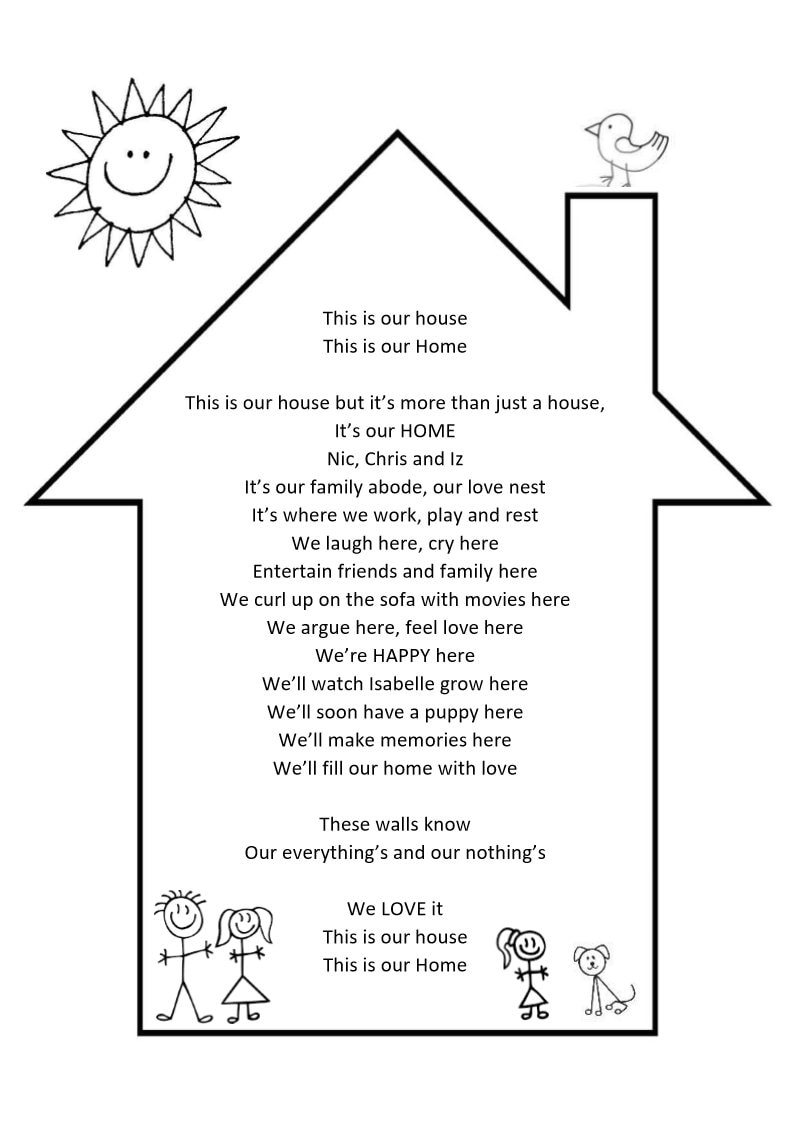 New Home Poem Gift, New Home Gift, Home Decor, Home Sweet Home ...