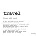 TRAVEL Poem Print Postcard, Inspirational Poem Card, Inspirational ...