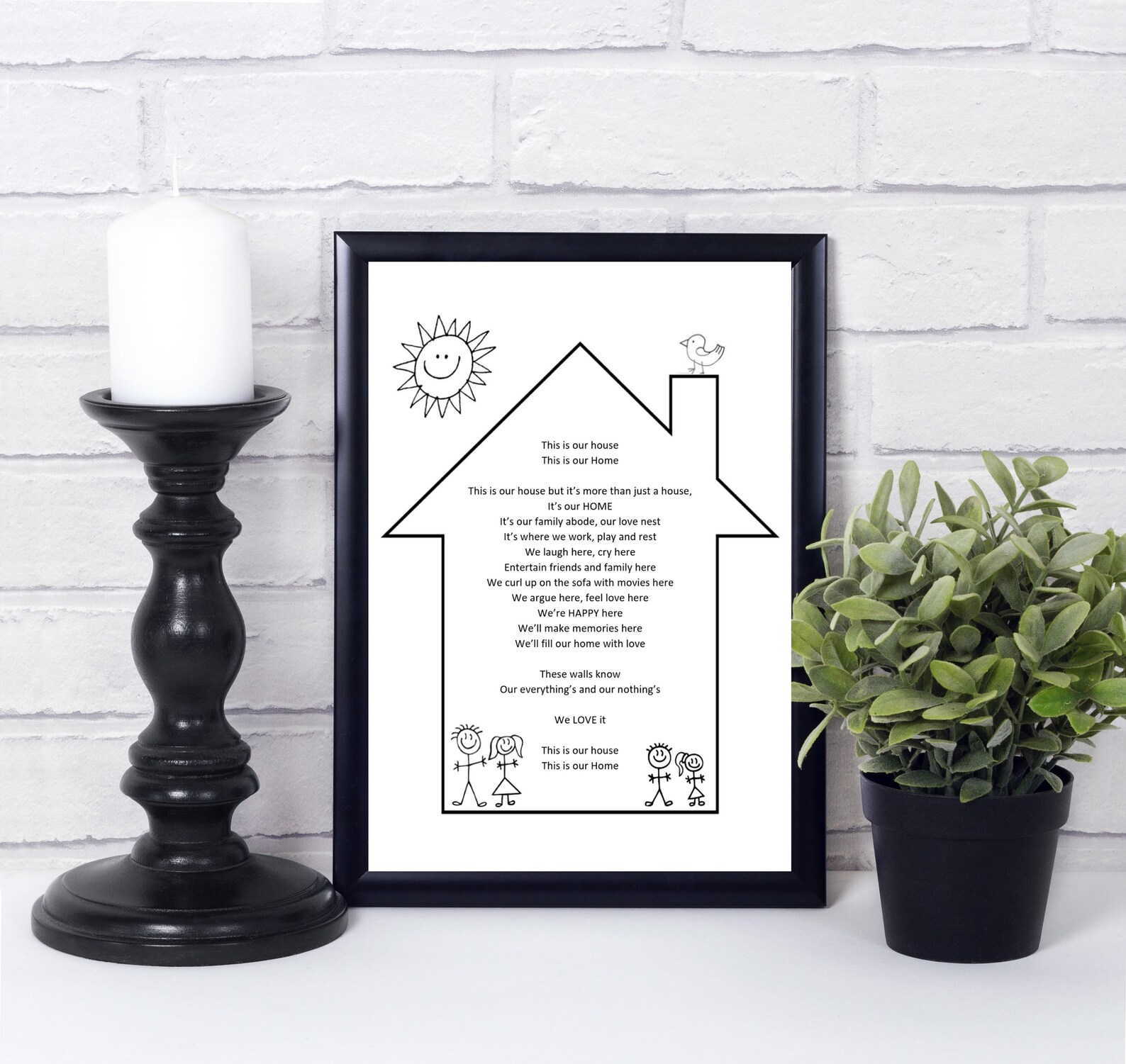 New Home Poem Gift, New Home Gift, Home Decor, Home Sweet Home ...