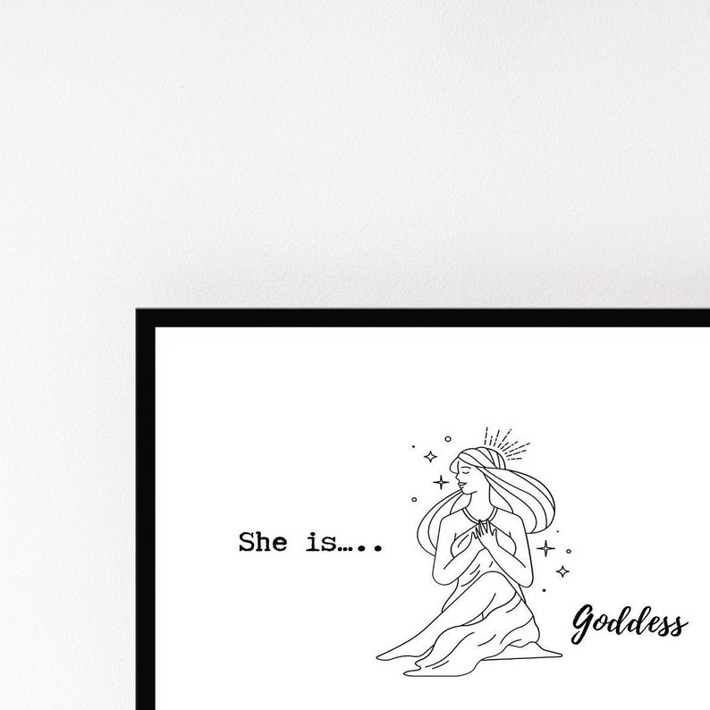 PDF She Is...goddess Poem Print, Female Empowerment, Affirmation Print ...