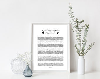 Two Trees Entwined W Poem 8x10 Wedding Print Personalized - Etsy