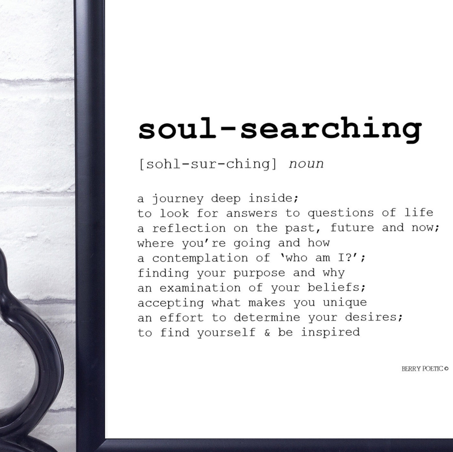 PDF Soul-searching Print, Dictionary Definition Print, Inspirational ...