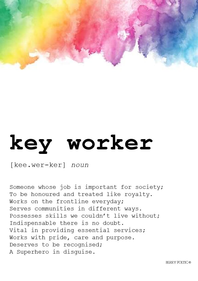 A4 Key Worker Definition Poem Print, Dictionary Style - Etsy
