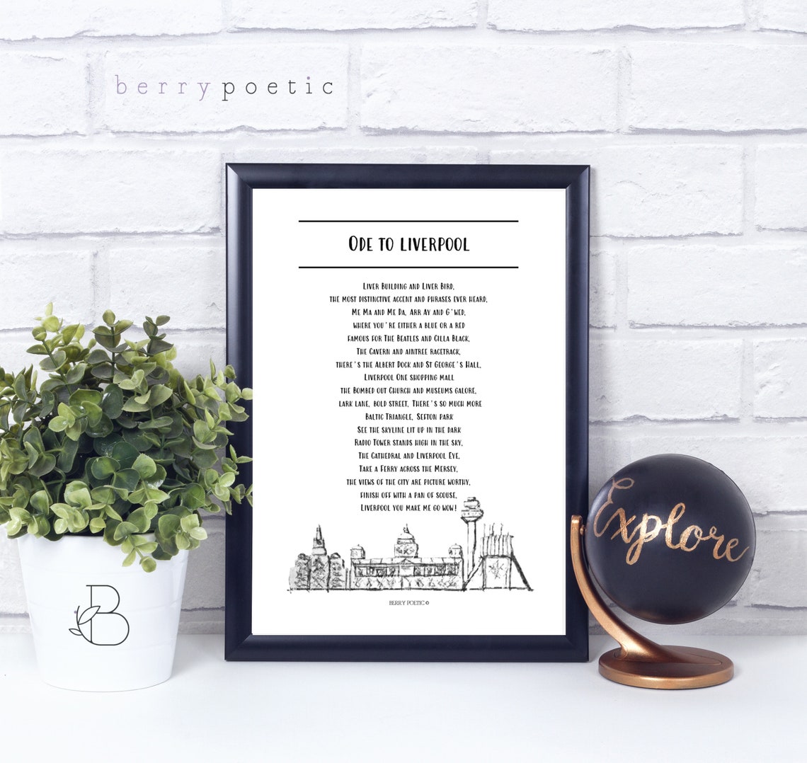 LIVERPOOL Poem, Places Poem, Favourite Places, Town & City Souvenirs - Etsy