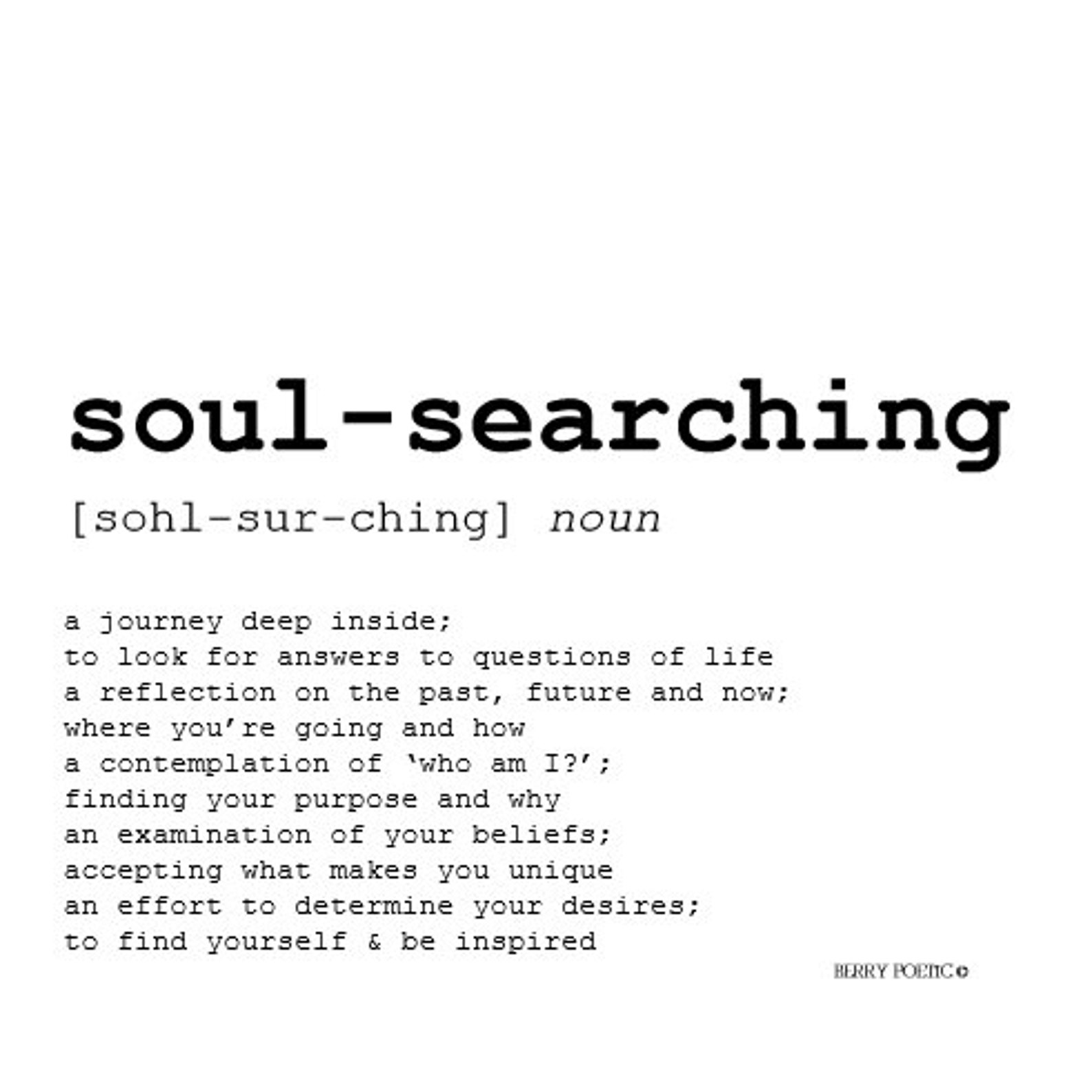 SOUL-SEARCHING Poem Print Postcard Inspirational Poem Card - Etsy UK