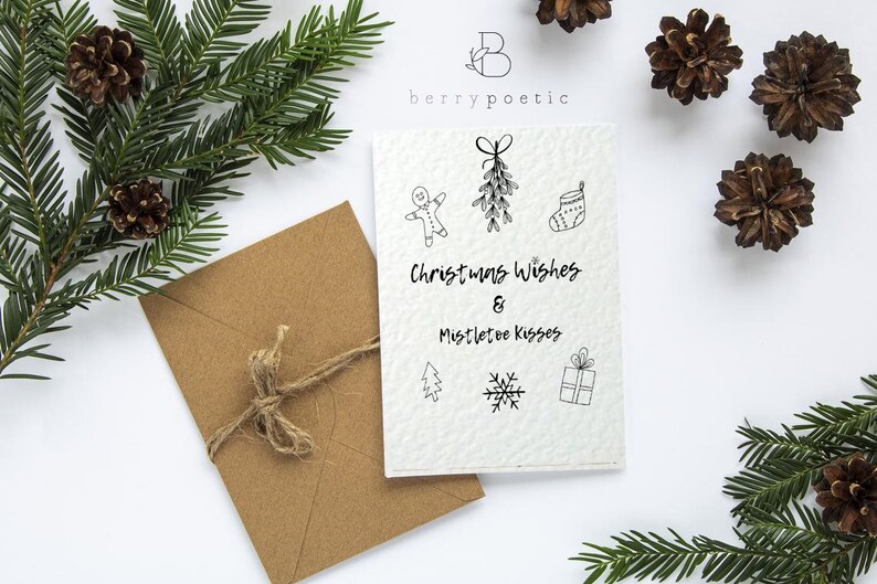 Christmas Cards Eco Friendly Cards Festive Card Merry | Etsy