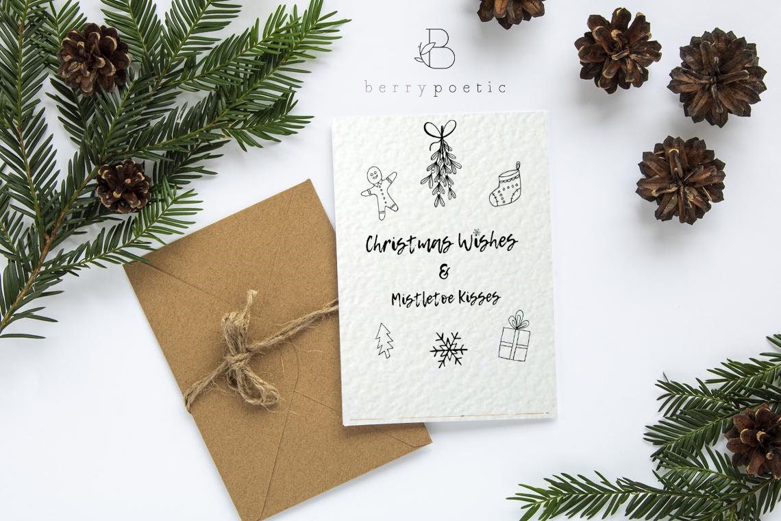 Christmas Cards Eco Friendly Cards Festive Card Merry | Etsy