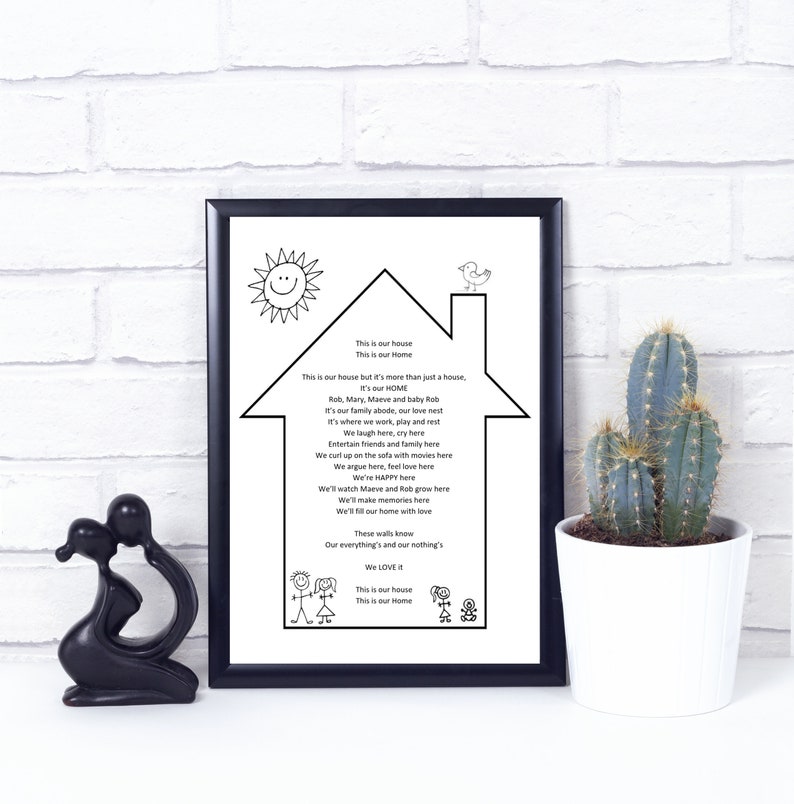 New Home Poem Gift, New Home Gift, Home Decor, Home Sweet Home ...