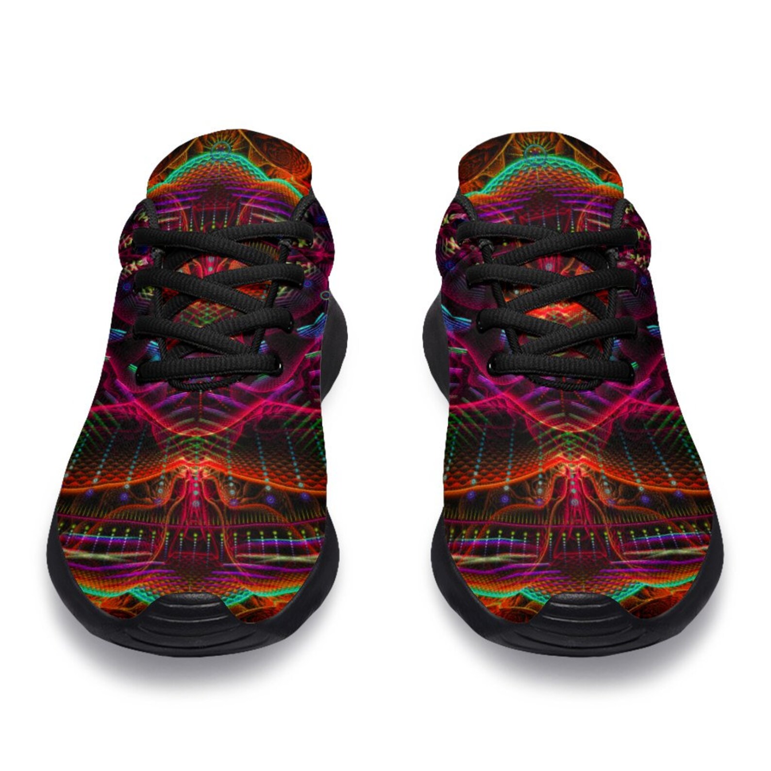Psychedelic Shoes Sport Sneakers Colorful Trainersshoes for - Etsy
