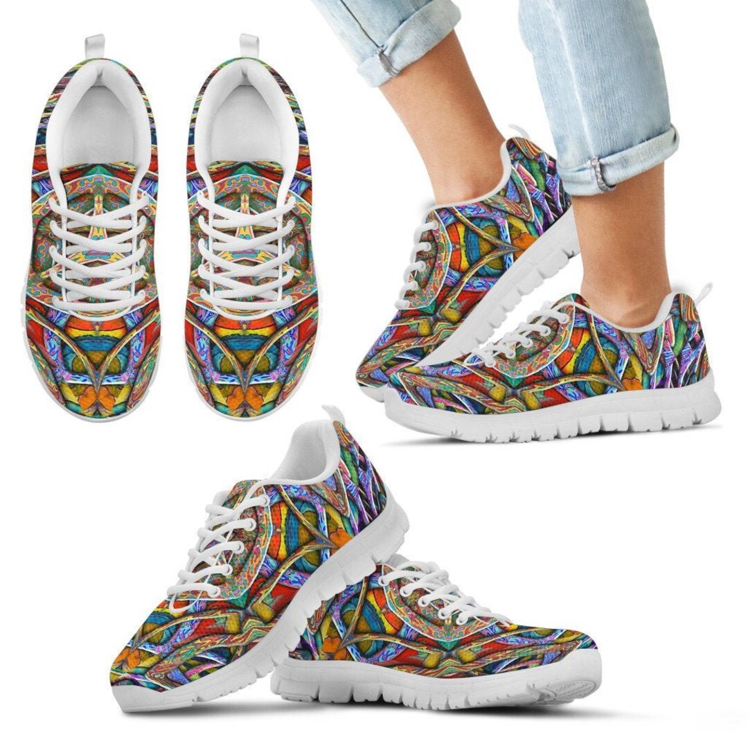 Psychedelic Art Shoes for Women and Men, Sneakers Running Shoes,gift ...
