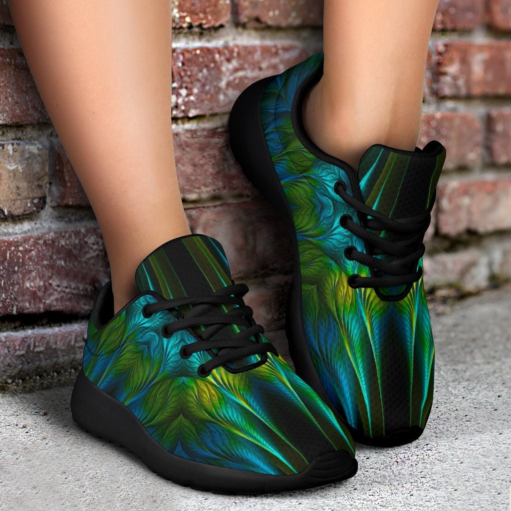 Fractal Flow Custom Sneakers Psychedelic Sneakers Shoes for - Etsy