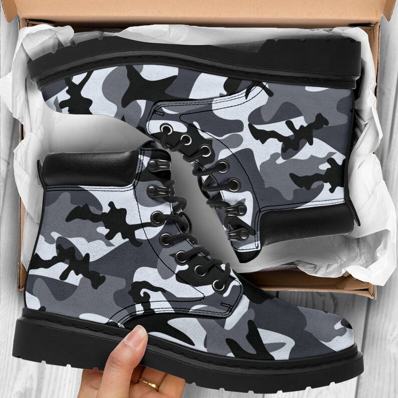 Camo Boots: All-weather Vegan Military Boots - Etsy