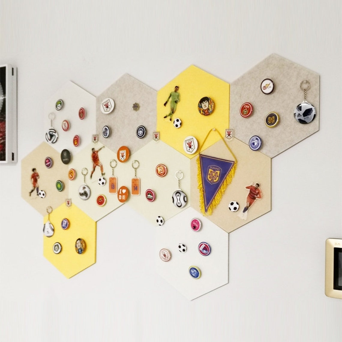 Hexagon Pin Board 10pcs Polygon Sound Diffuser Panel Felt - Etsy