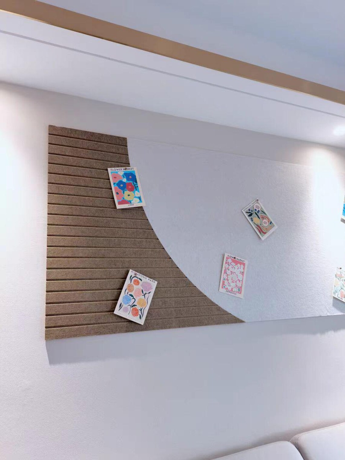 Home Felt Decor of Rectangle With Groove, Wall Felt Tile, Polygon Sound ...