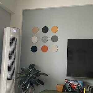 Round Home Décor 9 Pcs, Eco Felt Art Wall Décor of Small Round ...