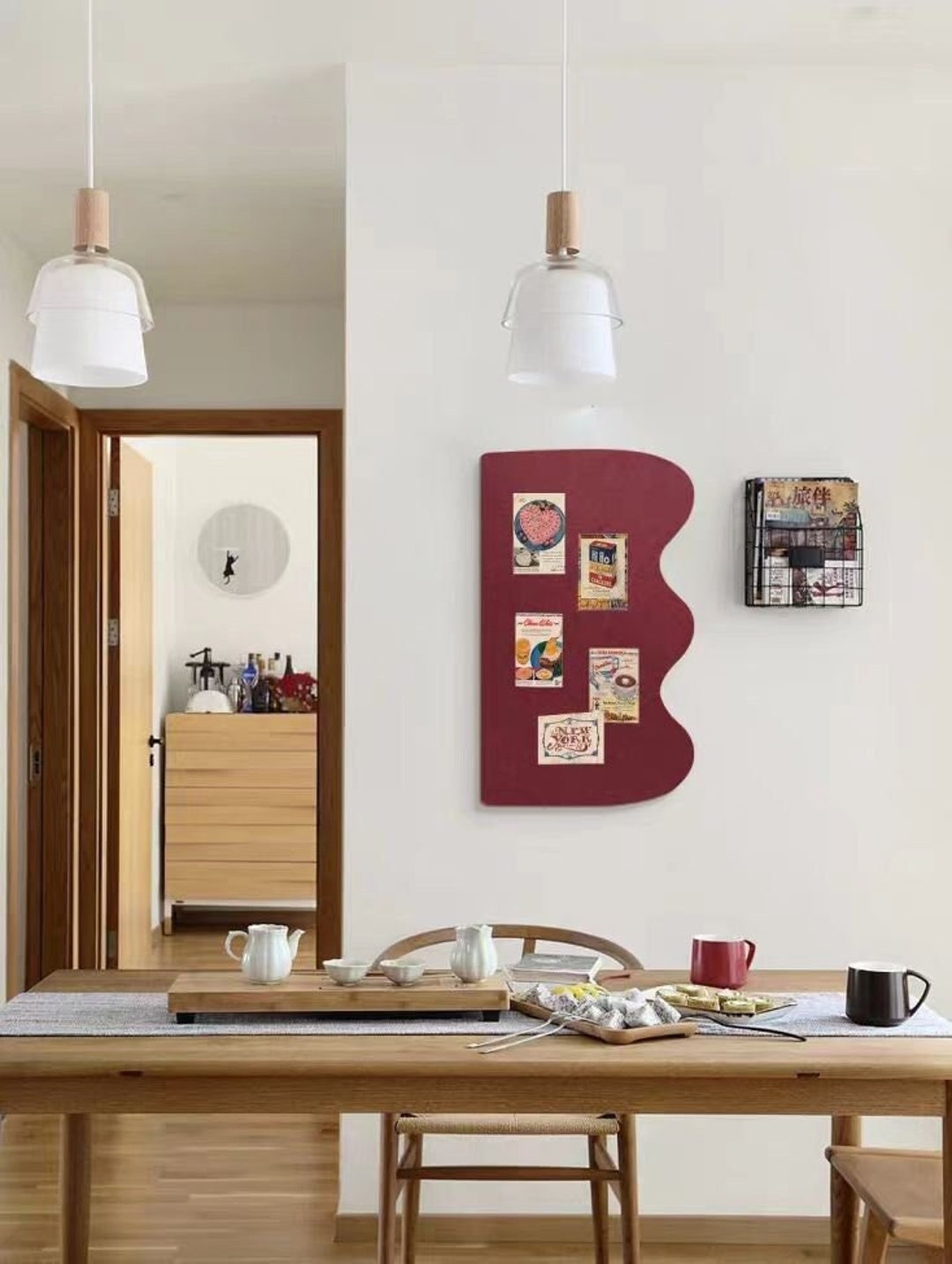 Wavy Wall Decor, Home Felt Decor of Wavy Board, Wall Felt Tile ...