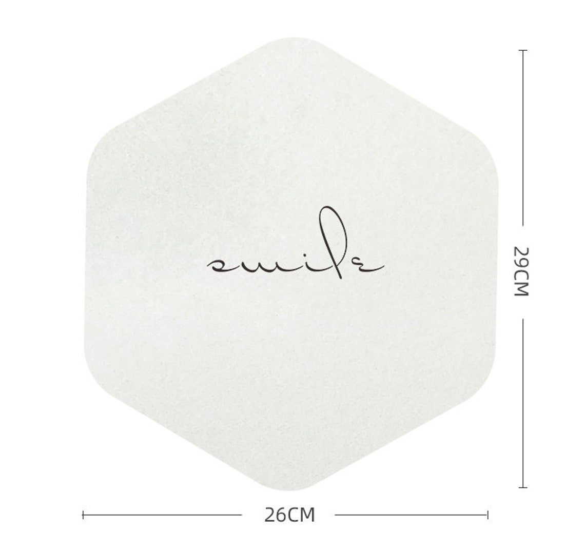 Home Decor of Rounded Hexagon Tile Wall Art Design Polygon - Etsy