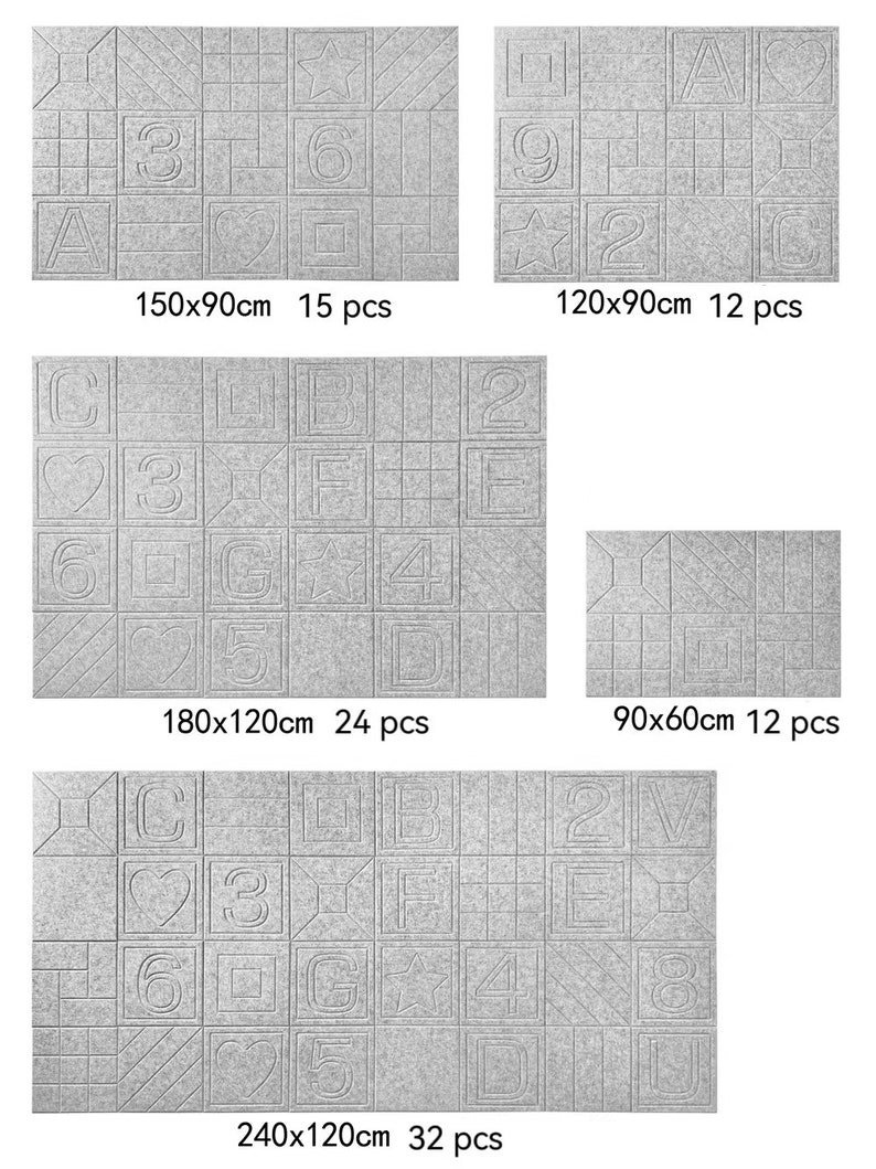 Decorative Polygon Sound Diffuser Panel of Letters,pin Poard of ...