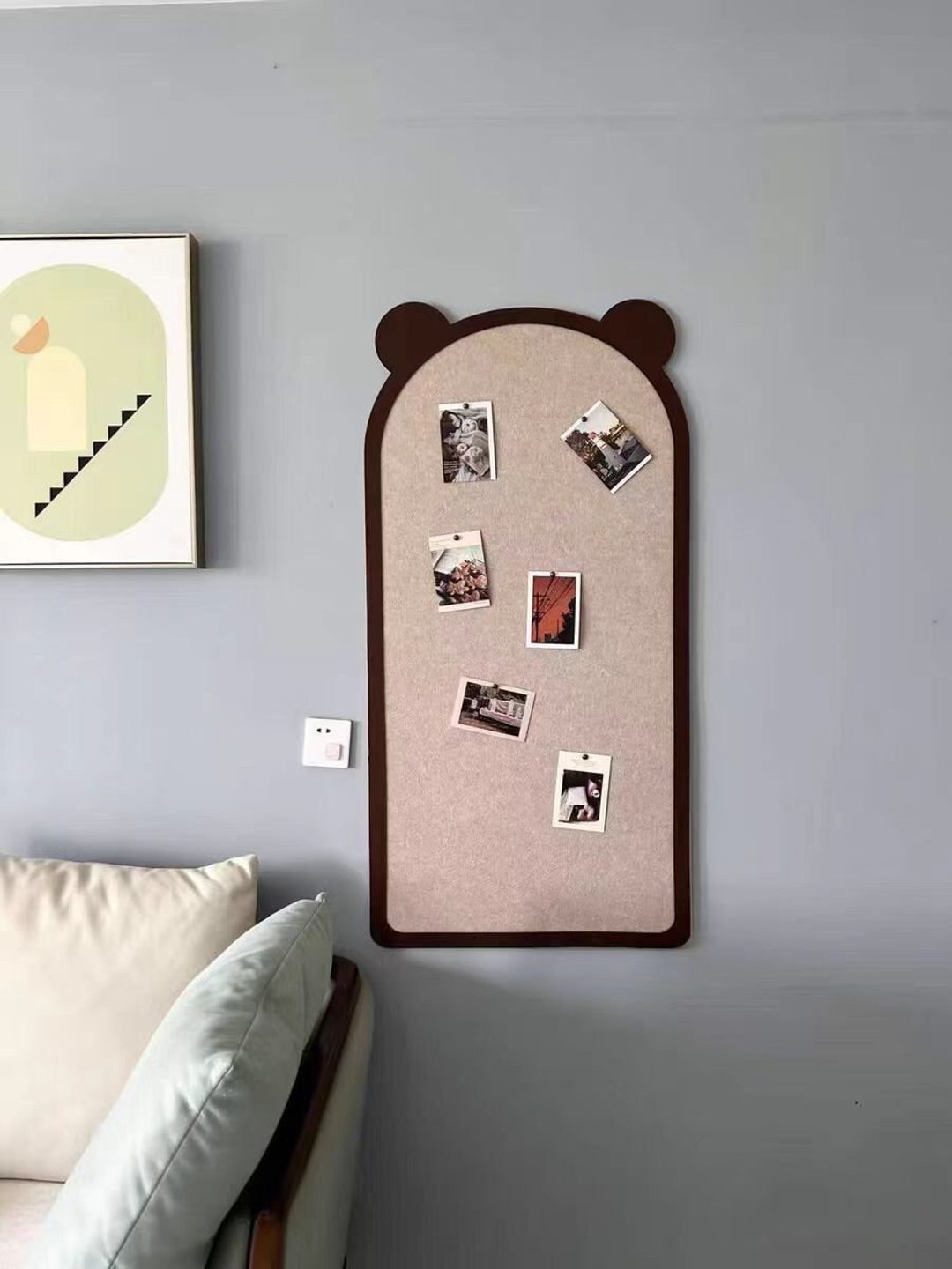 Home Felt Decor of Cute Bear, Wall Felt Tile, Bear Kids Room Decor ...